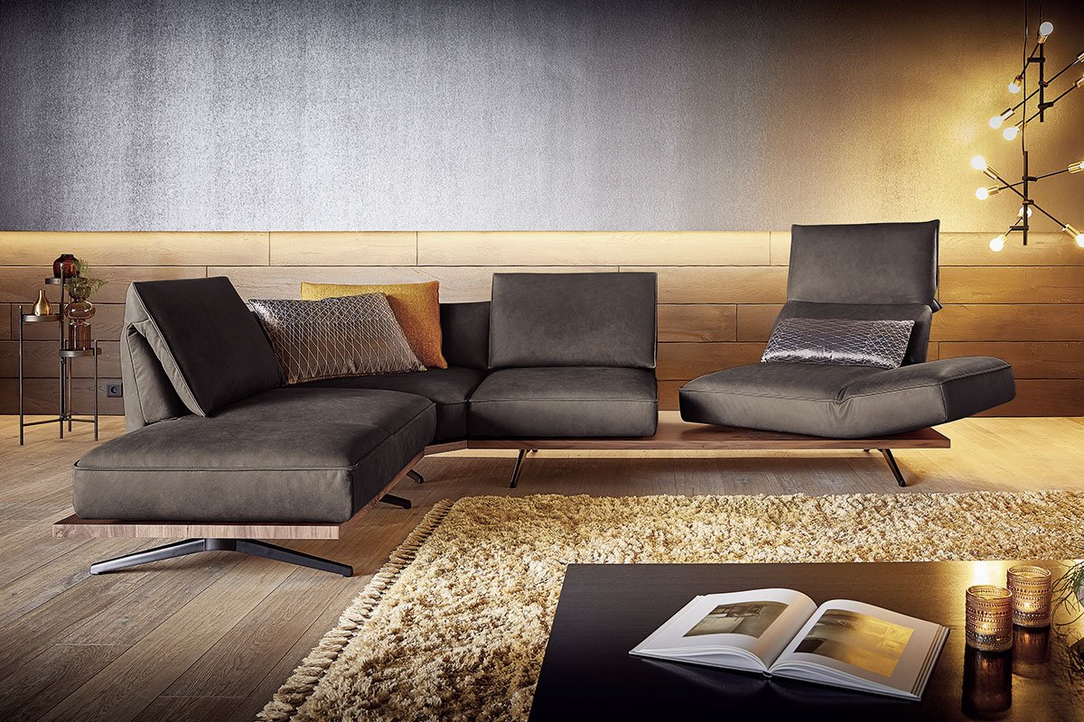 KOINOR Ecksofa Phoenix Mikrofaser drehbar - Möbel Wiemer